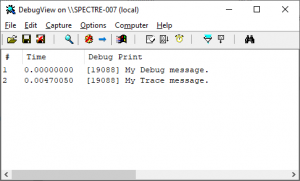 Monitoring application debug output with DebugView - Jonathan Crozier