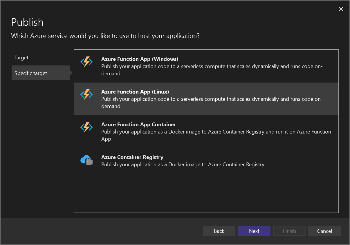 Publishing your first C# Azure Function using Visual Studio - Jonathan ...