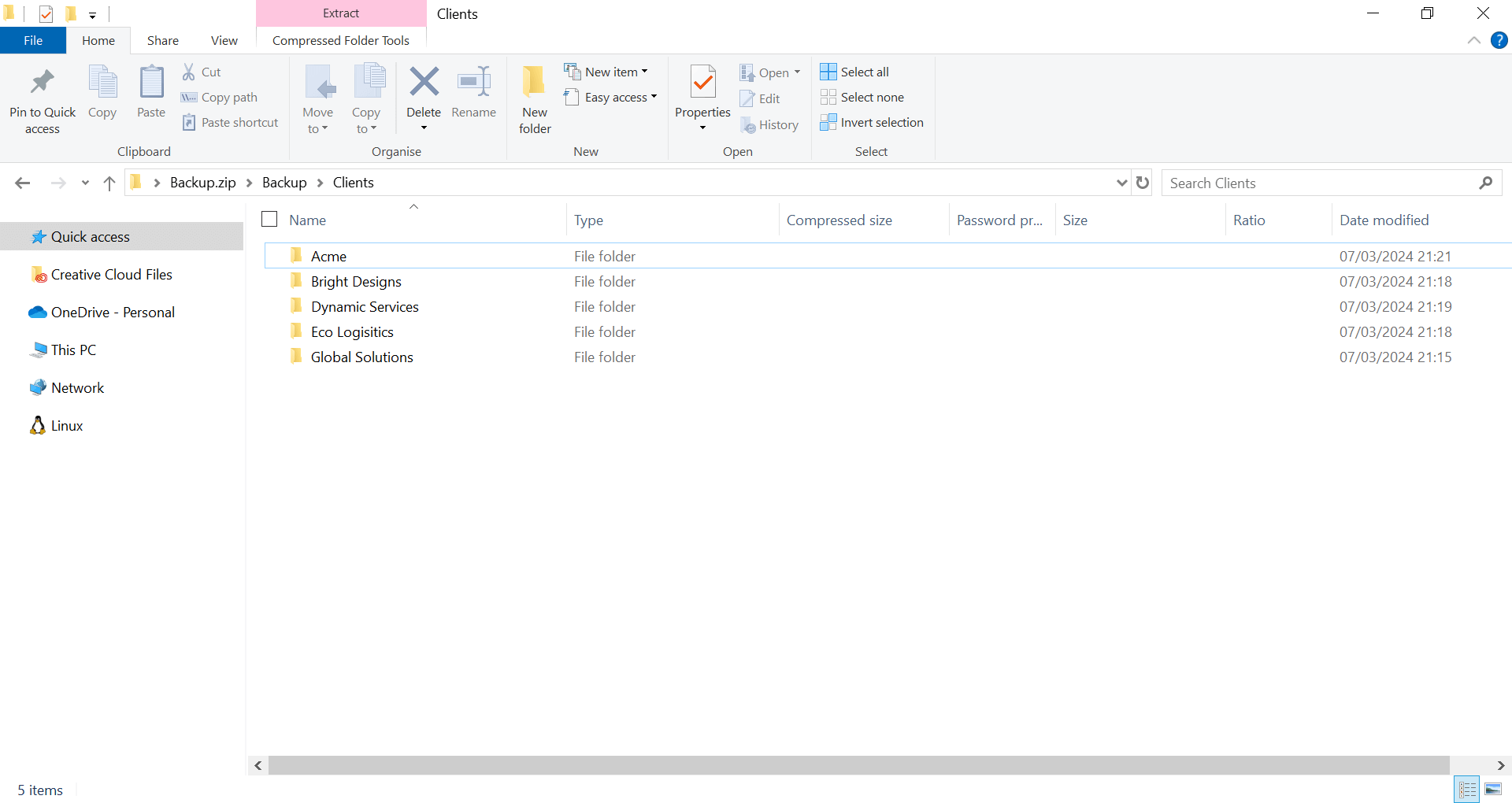 Encrypt directories and file names within a zip archive using 7-Zip ...