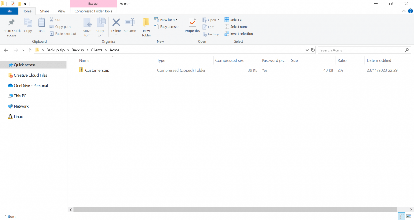 Encrypt directories and file names within a zip archive using 7-Zip - Jonathan Crozier