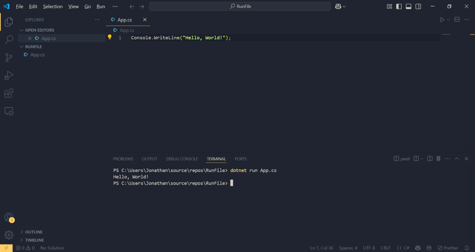 .NET Run File: Run C# code with no project file! - Jonathan Crozier